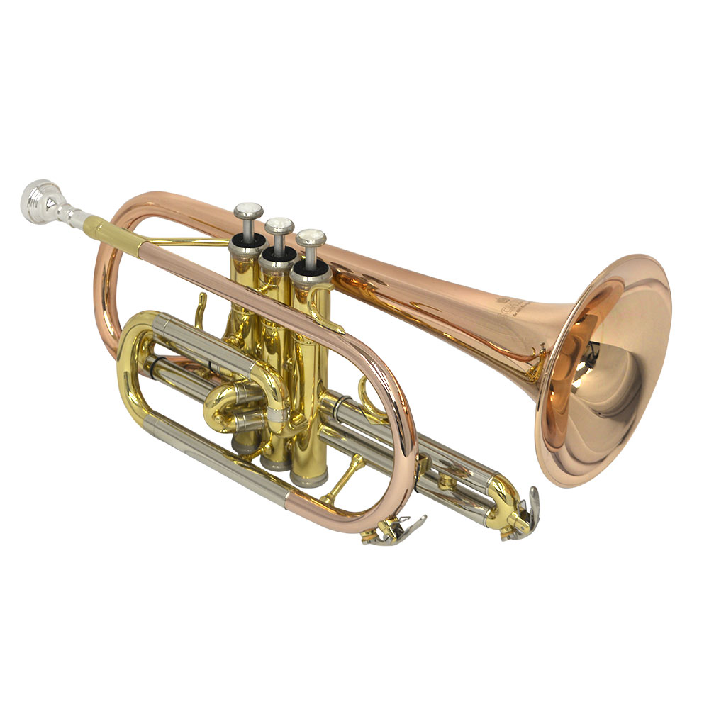 Elite Shepherds Crook Pro Cornet - Rose Brass & Gold - Schiller ...