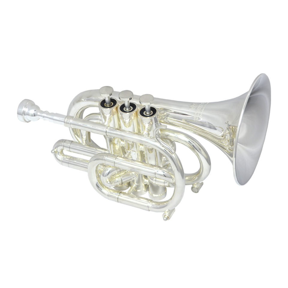 CenterTone Pocket Trumpet - Silver Plated - Key of Bb - Schiller Instruments - Band & Orchestral ...
